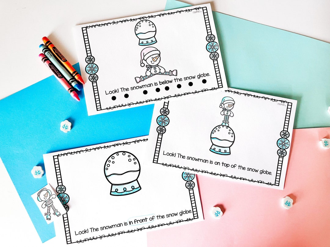Winter Positional Words Printable Activities - Etsy