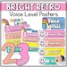 Editable Voice Level Posters Rainbow Retro Voice Level Chart - Etsy