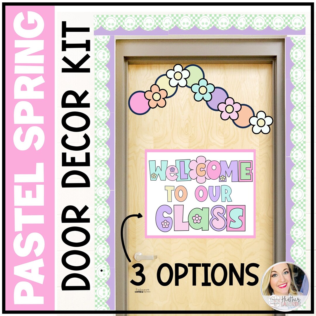 Spring Door Decorations | Pastel Classroom Decor | Spring Classroom ...