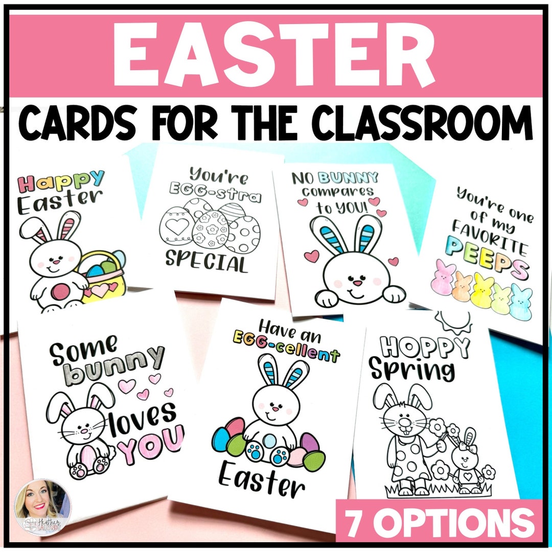 Printable Easter Cards - Writing Center - Coloring Cards for Kids ...