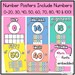 Number Posters Bright Retro Classroom Decor Classroom Printable Posters ...