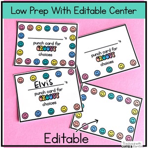 Punch Cards for Kids | Happy Face Punch Cards | Printable Punch Cards ...