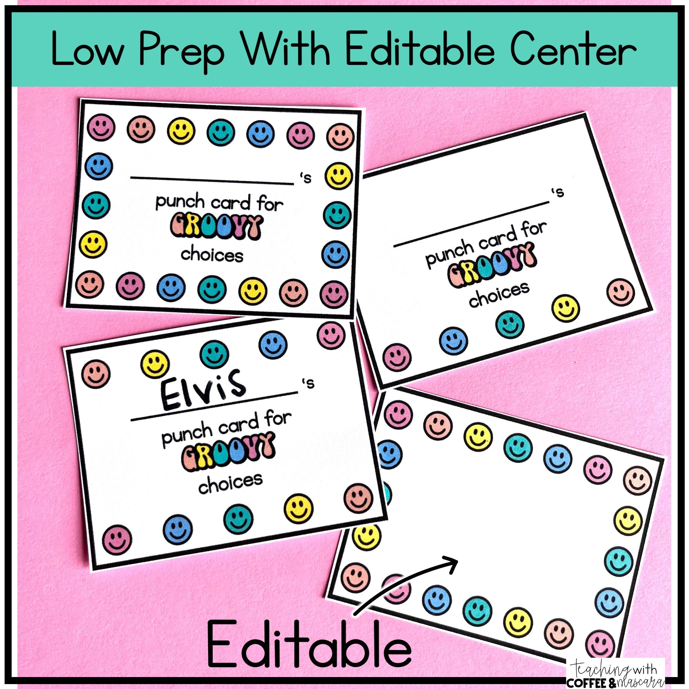 Punch Cards for Kids | Happy Face Punch Cards | Printable Punch Cards ...