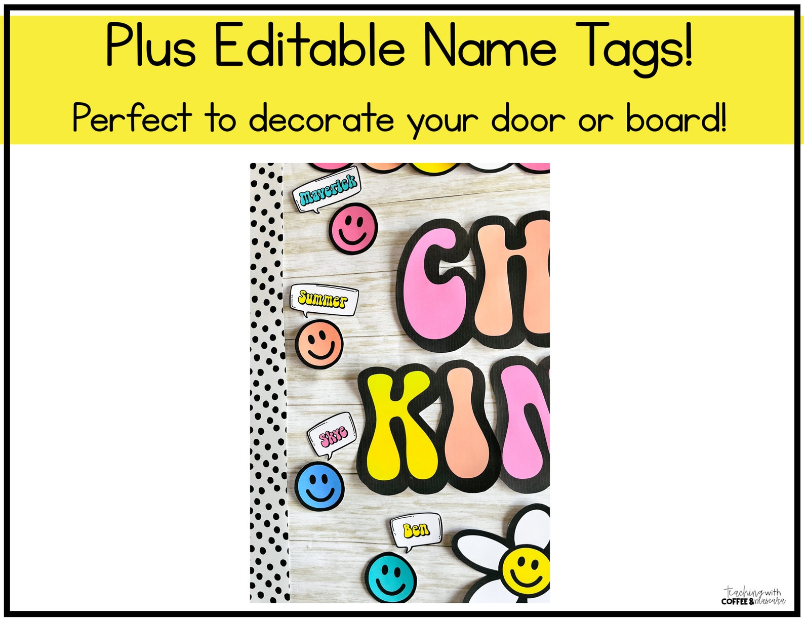 KINDNESS DECOR Choose Kindness retro Classroom Bulletin | Etsy