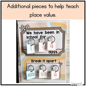 Boho Days in School Set | Days in School Ten Frames | Math Wall ...
