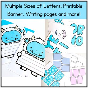 January Bulletin Board | Yeti New Years Bulletin Board Kit - Etsy