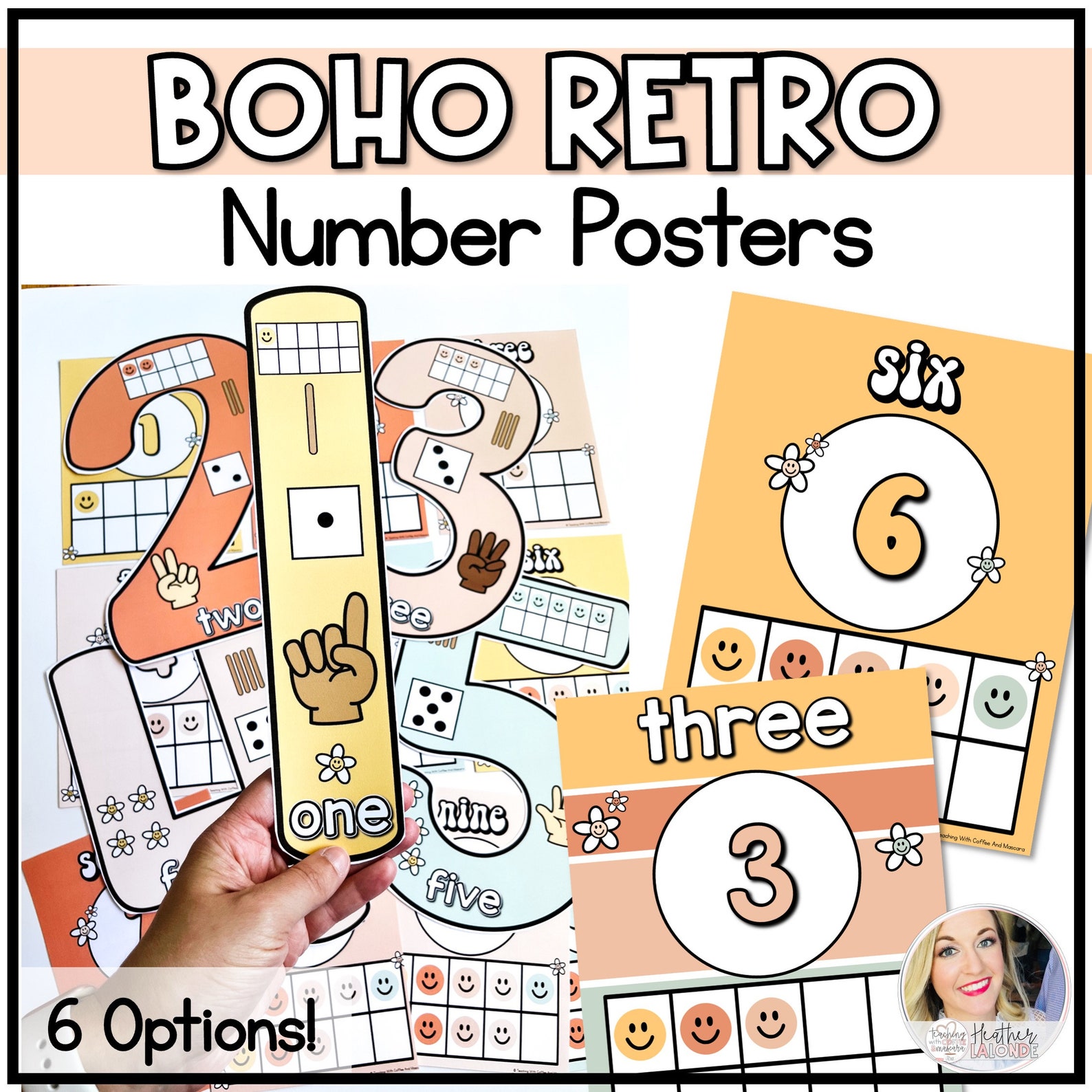 Number Posters Retro Classroom Decor Classroom Printable - Etsy
