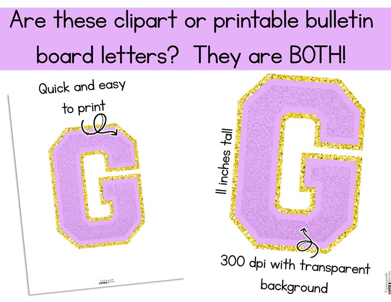 Varsity Letters Purple Varsity Letter PNG Alphabet | Etsy