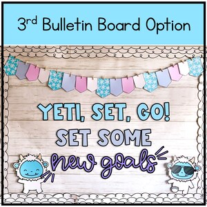 January Bulletin Board | Yeti New Years Bulletin Board Kit - Etsy