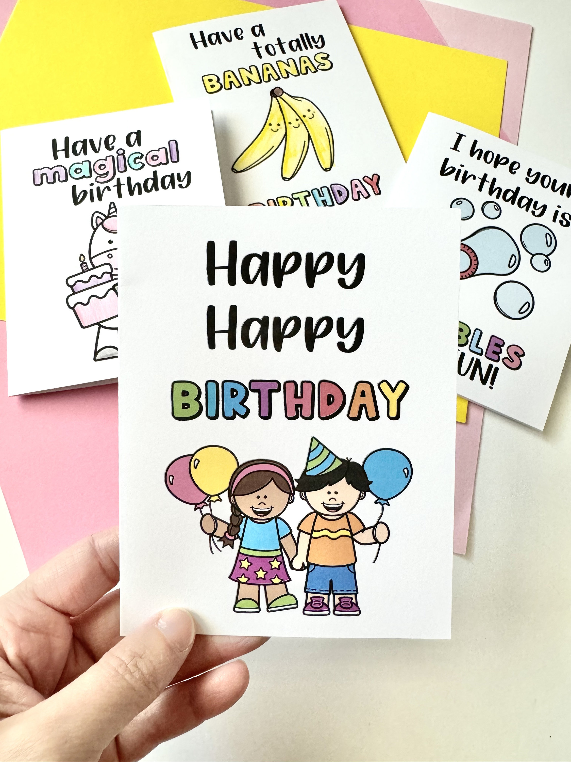 Happy Birthday Cards - Birthday Coloring Pages - Birthday Card Template ...