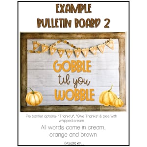 Thanksgiving Themed Bulletin Board | Ideas for Fall Bulletin Board | - Etsy