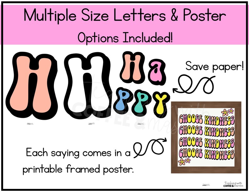 KINDNESS DECOR- Choose Kindness -retro Classroom- Bulletin Board Kit - Etsy
