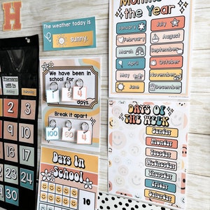 Boho Days in School Set | Days in School Ten Frames | Math Wall ...