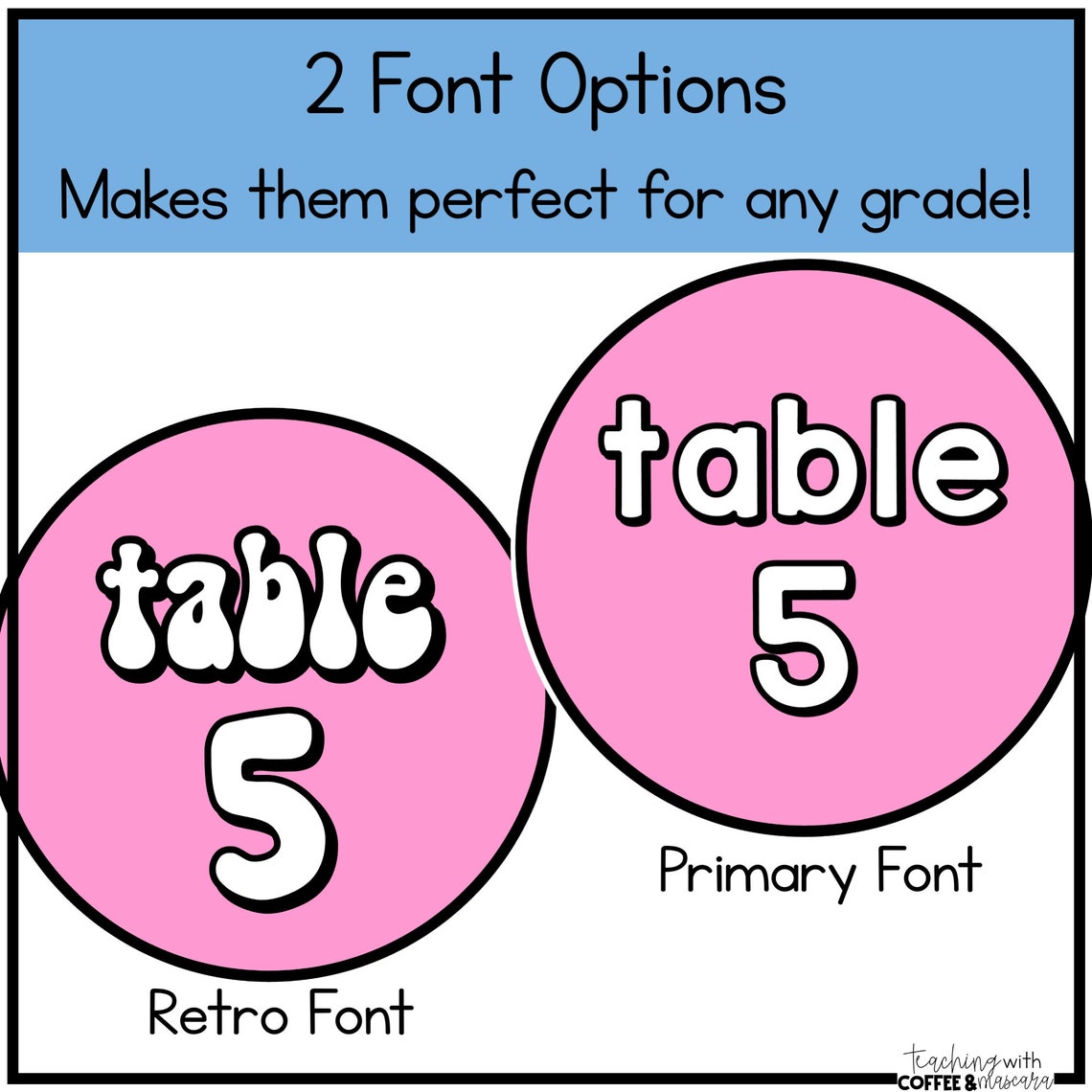 Table Numbers and Group Numbers Retro Bright Rainbow | Groovy Retro ...