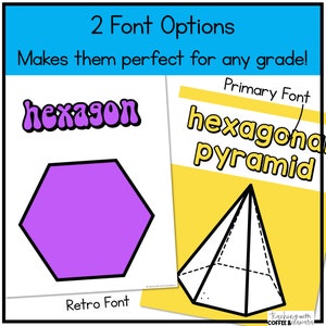 2d and 3d Shape Posters Retro Primary Rainbow | Groovy Retro Classroom ...