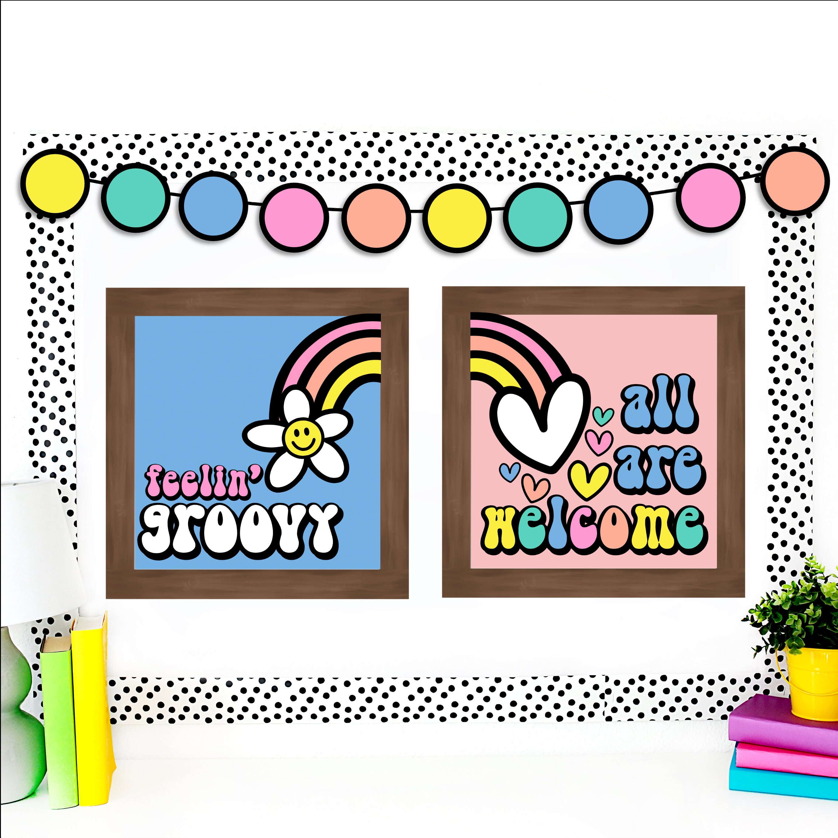 Retro Classroom Decor Classroom Printable Posters Bright - Etsy
