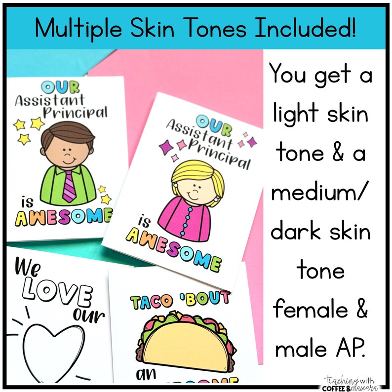 Assistant Principal Appreciation Cards – Printable Thank You Notes (PDF ...
