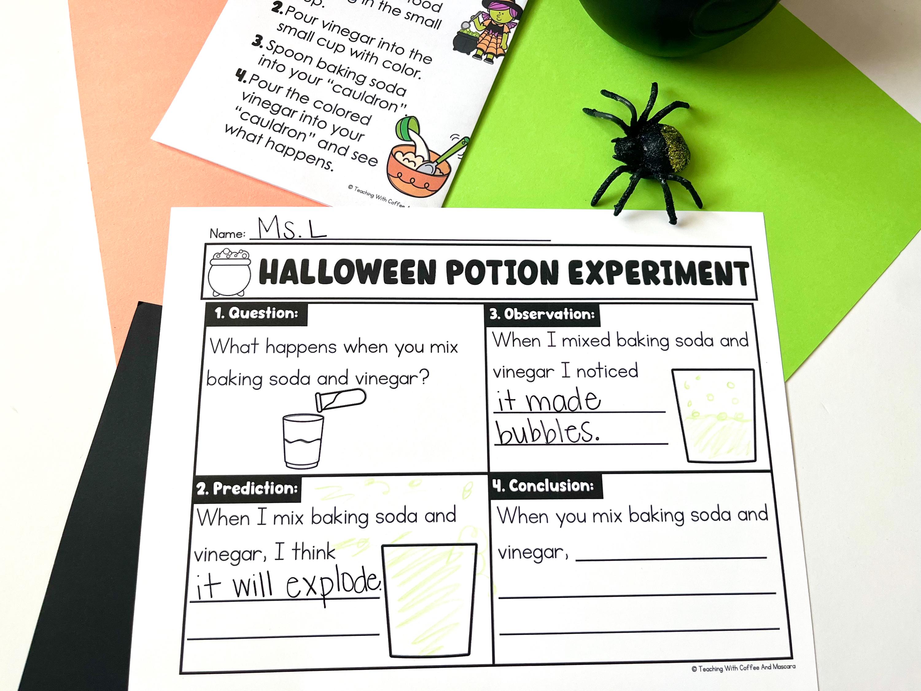 Halloween Witches Brew Science Experiment – Printable Activity (PDF) - Etsy