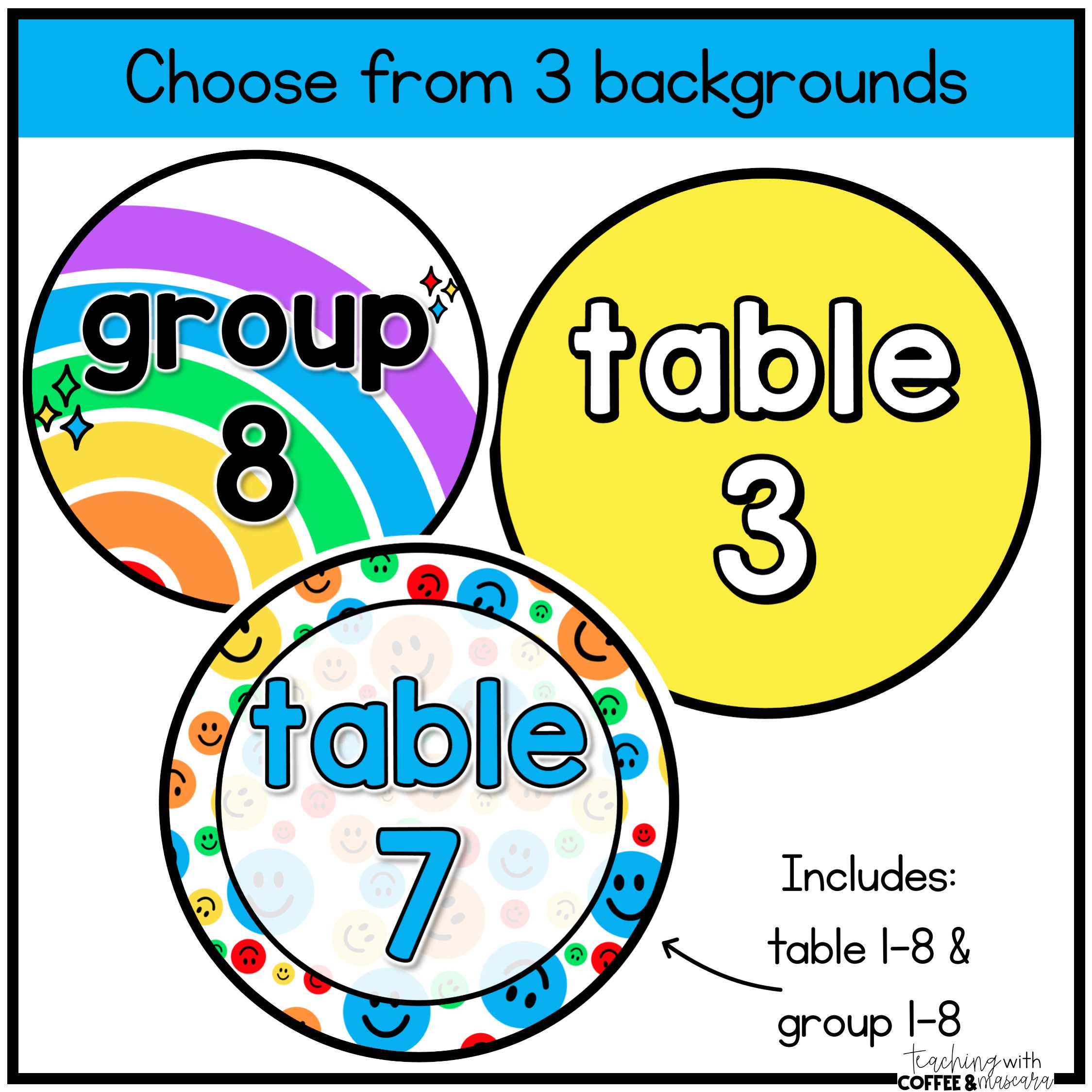 Table Numbers and Group Numbers Retro Rainbow Groovy Retro - Etsy