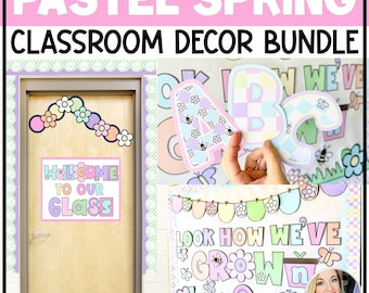 Spring Flowers Bulletin Board Letters Classroom Decor - Etsy