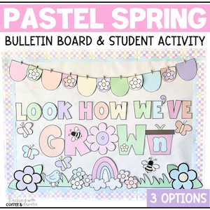 Spring Bulletin Board Ideas | Retro Spring Bulletin Board | Pastel ...