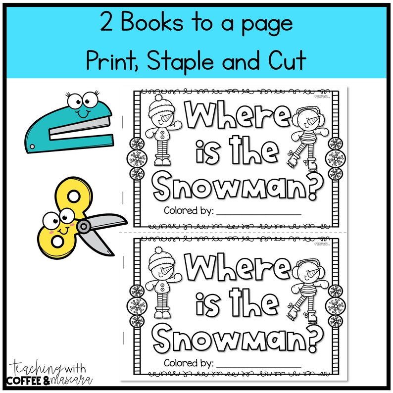 Winter Positional Words Printable Activities - Etsy