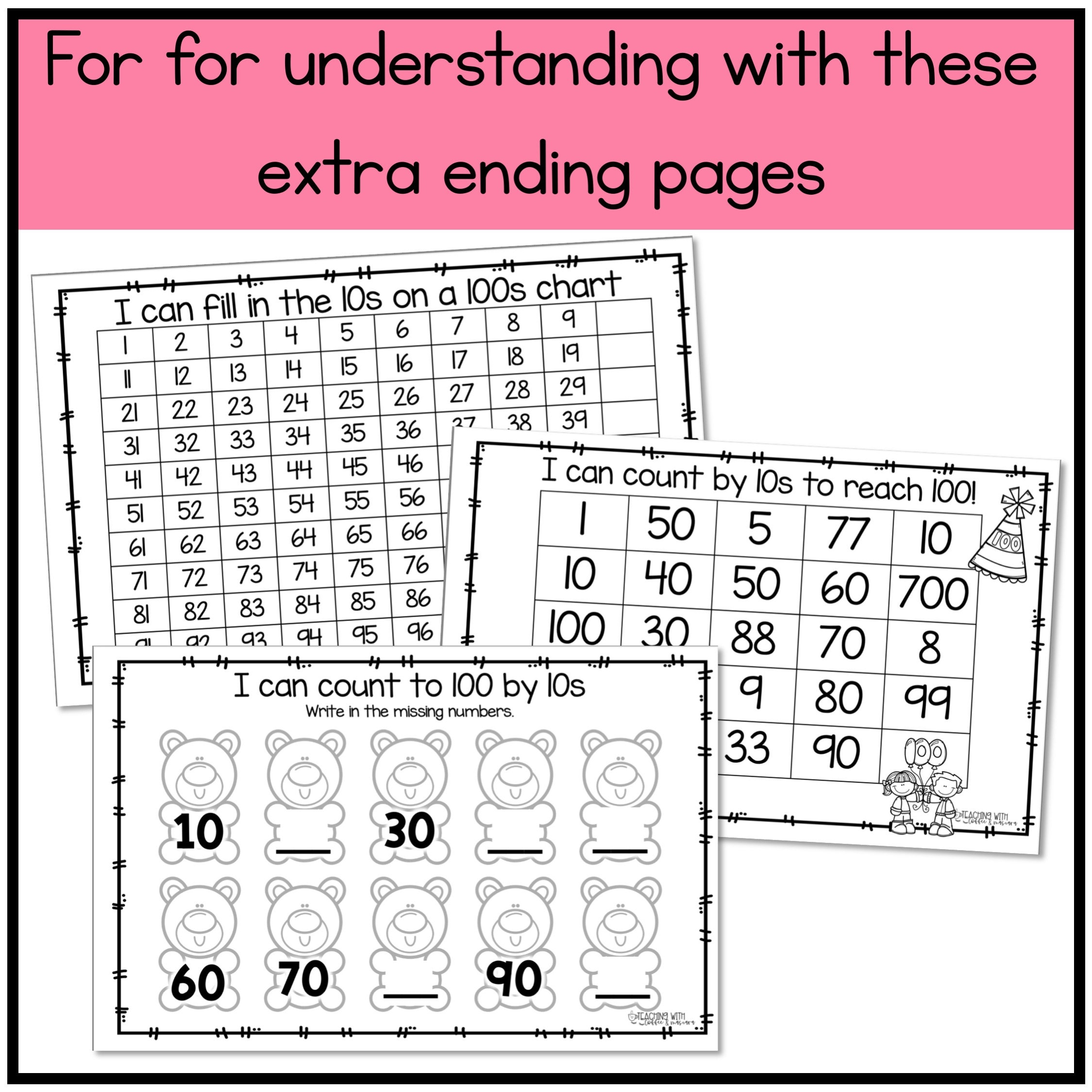 Counting on in 10s Counting Bears Emergent Reader - Etsy