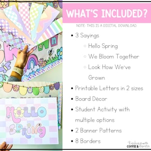 Spring Bulletin Board Ideas | Retro Spring Bulletin Board | Pastel ...