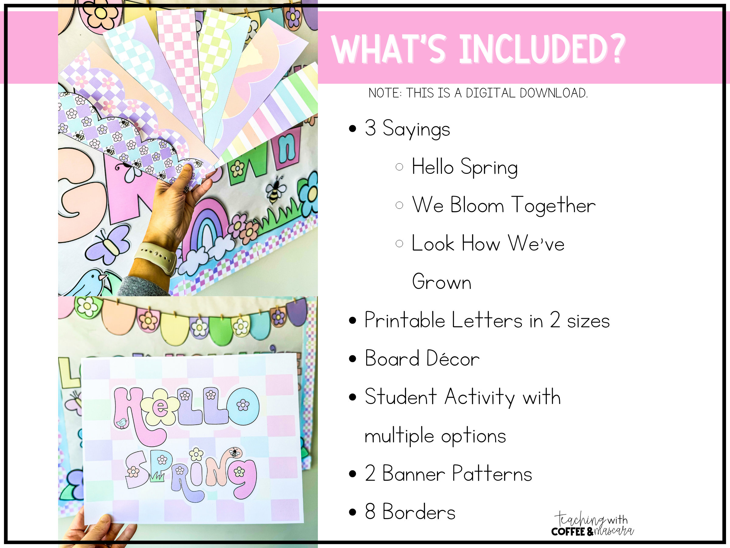 Spring Bulletin Board Ideas | Retro Spring Bulletin Board | Pastel ...