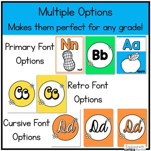 Alphabet Posters | Rainbow Cursive Alphabet | Alphabet Cards With ...