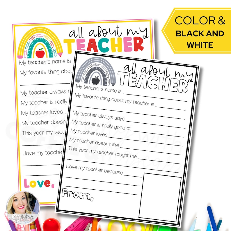 Printable Teacher Appreciation Printable Survey | Printable Teacher ...