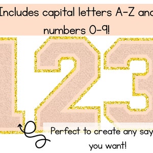 Varsity Letters | Peach | Varsity Letter PNG Alphabet | Bulletin Board ...