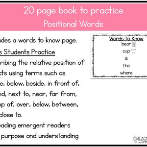 Counting Bears Positional Words Printable Activity - Etsy
