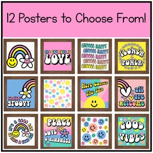 Retro Classroom Decor | Classroom Printable Posters | Bright Classroom ...
