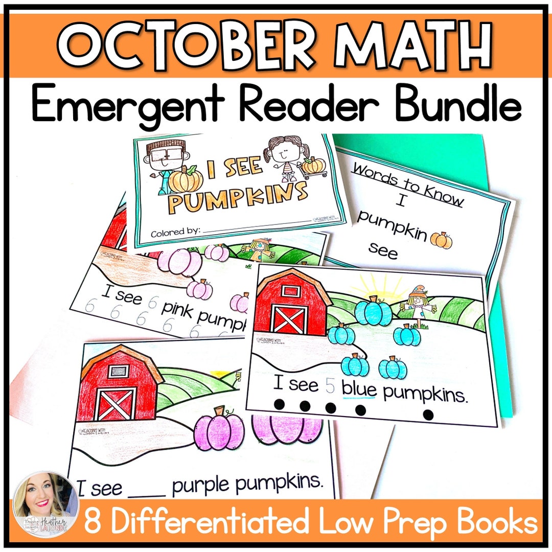 Fall Math Activities for Kindergarten & Pre-k Emergent Readers ...