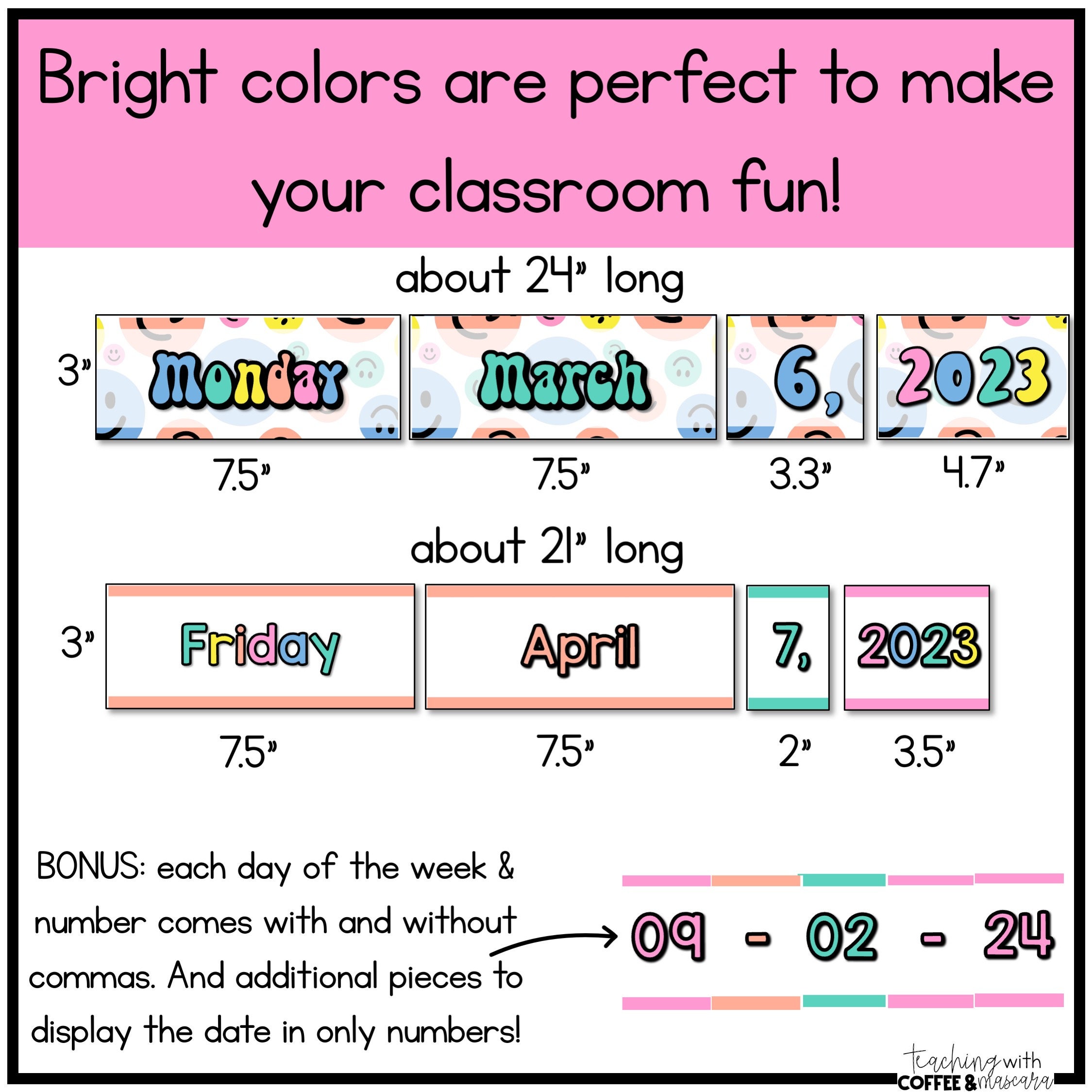 Flip Chart Calendar Set | Daily Flip Calendar Cards | Homeschool Decor ...