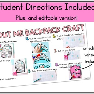 Backpack Craft | All About Me Bulletin Board and Craftivity | Welcome ...