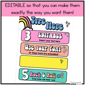 Editable Voice Level Posters | Rainbow Retro Voice Level Chart | Voice ...