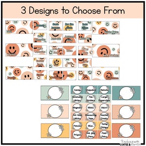 Boho Retro Teacher Toolbox Labels | Editable Boho Teacher Toolbox ...