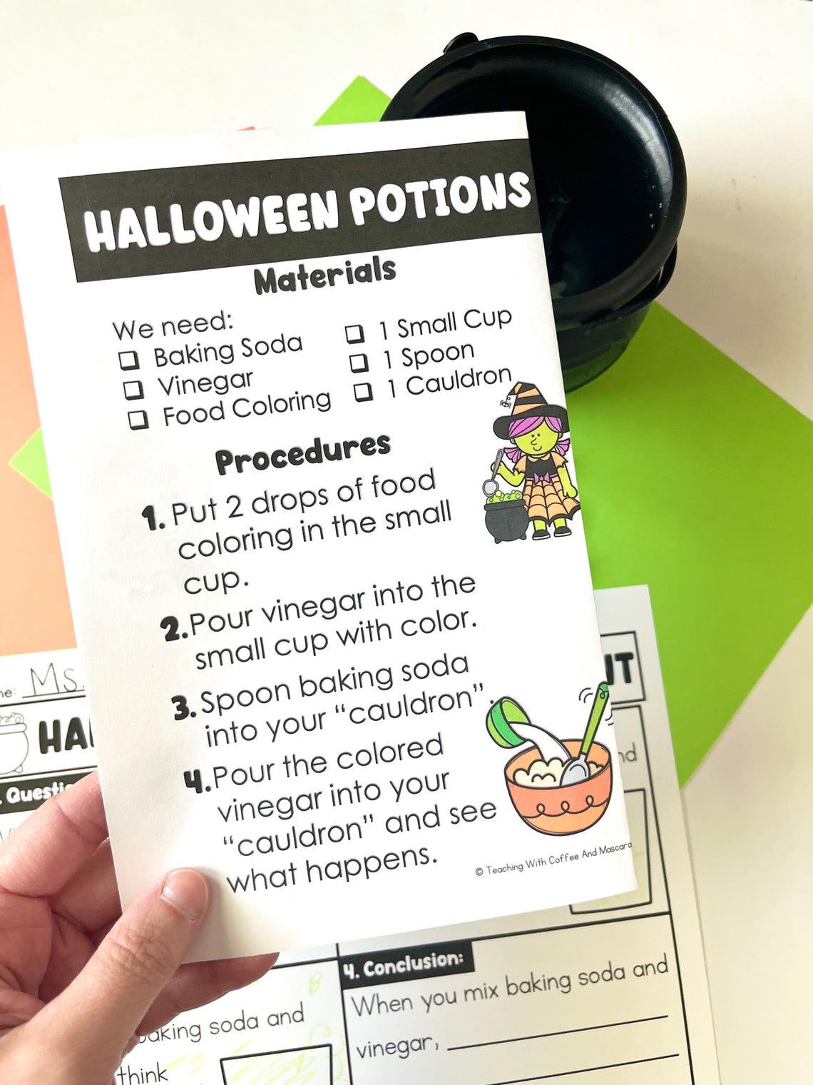 Halloween Witches Brew Science Experiment – Printable Activity (PDF) - Etsy