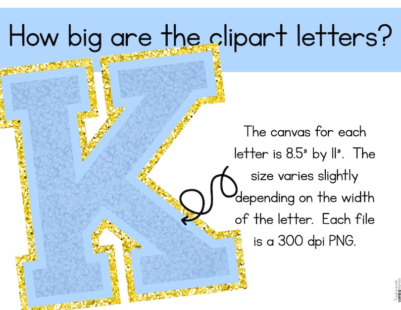 Varsity Letters Sy Blue Varsity Letter PNG Alphabet | Etsy