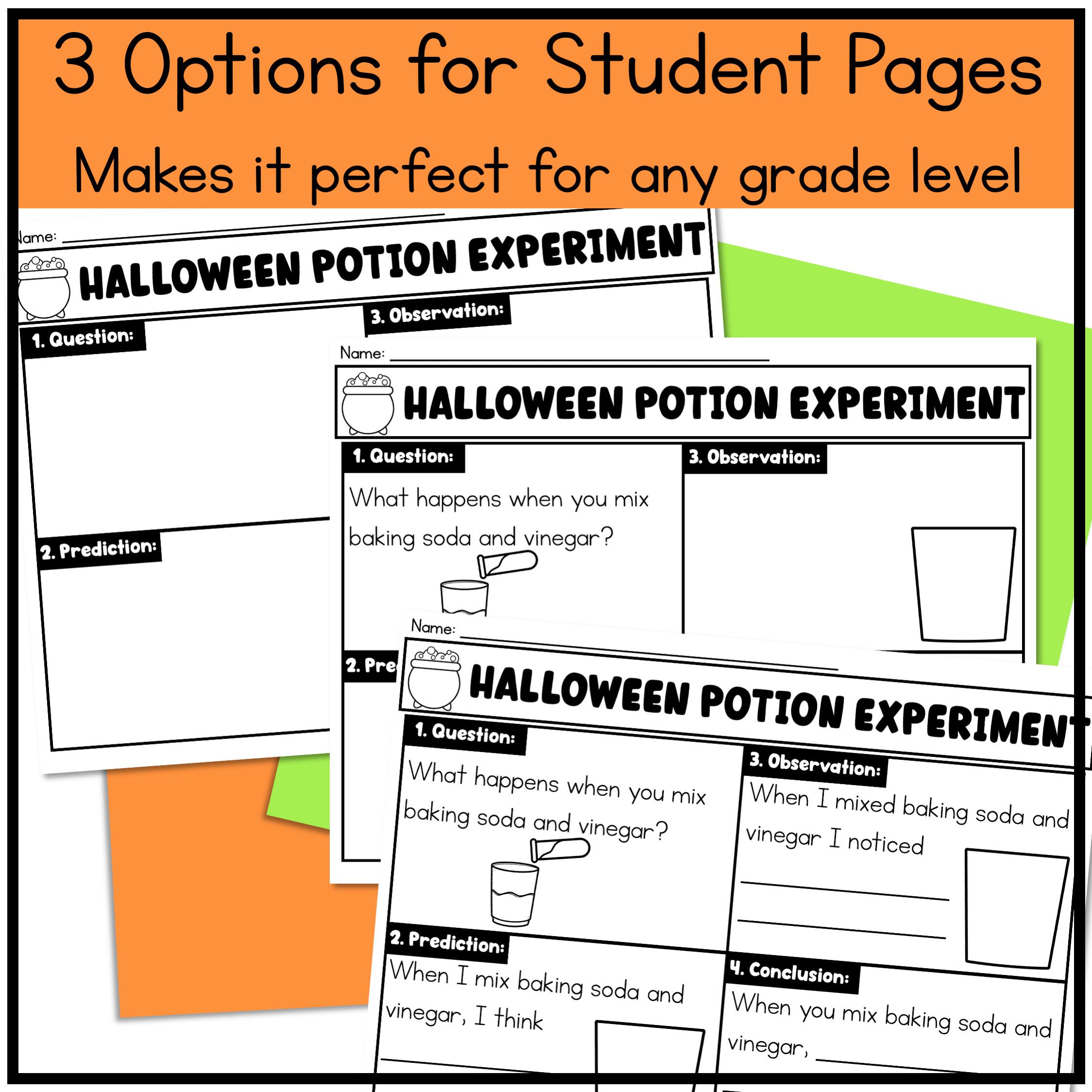 Halloween Witches Brew Science Experiment – Printable Activity (PDF) - Etsy