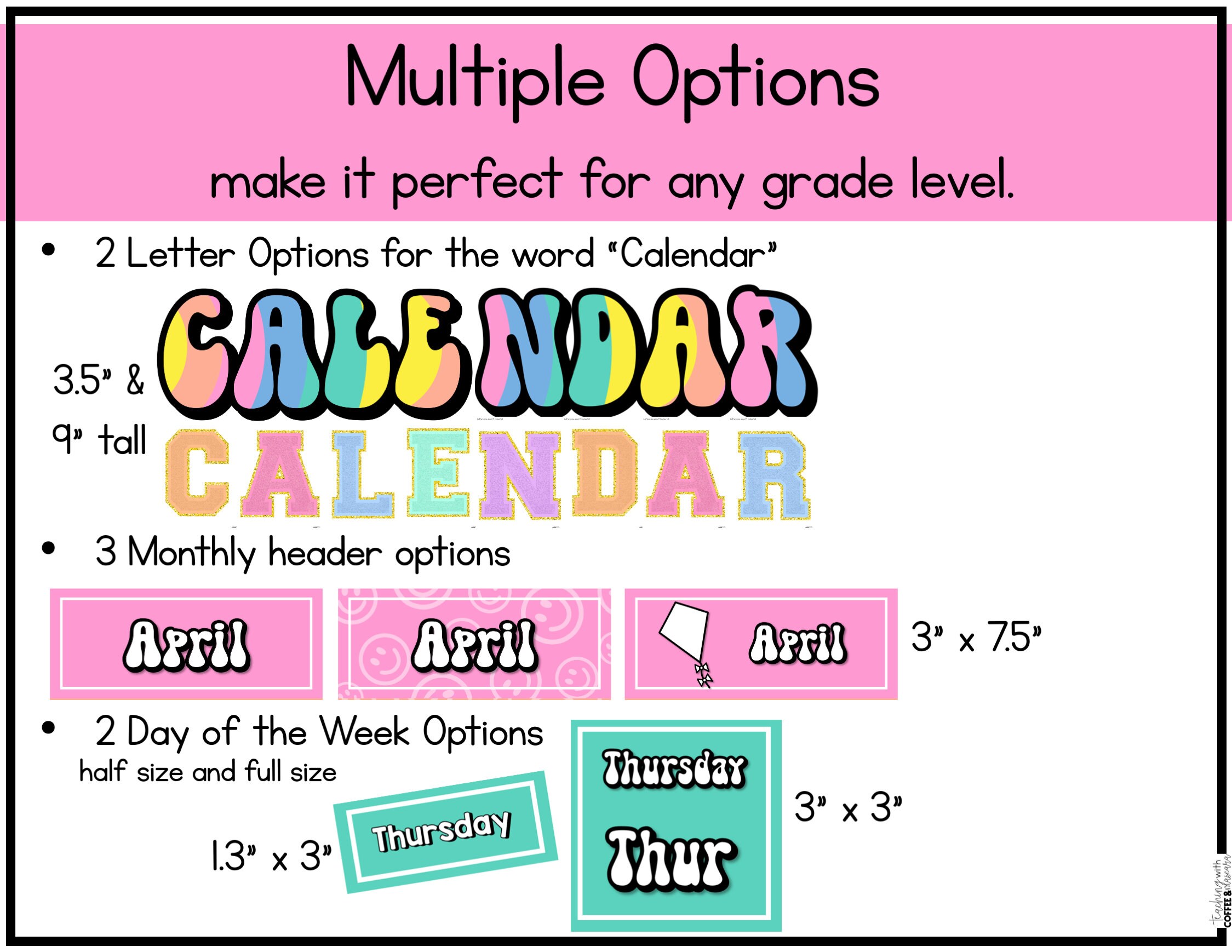 Retro Classroom Calendar Bulletin Board Set Pocket Chart - Etsy