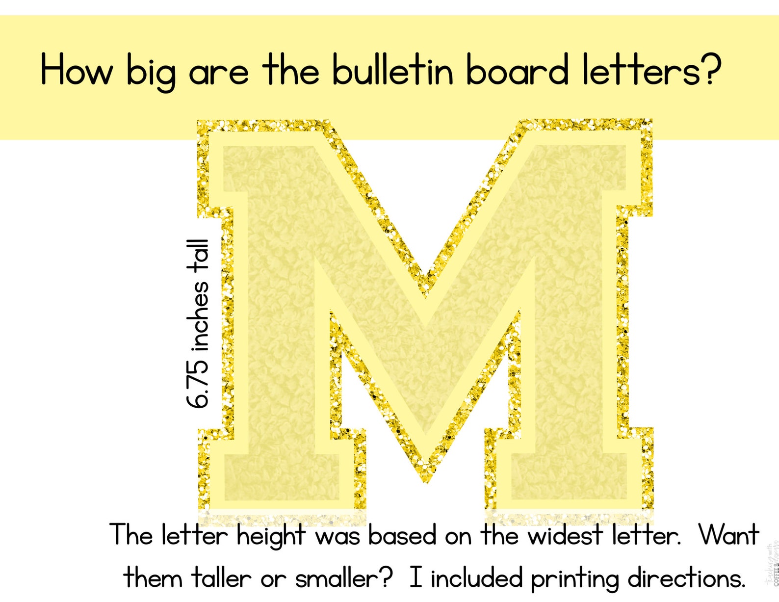 Varsity Letters | Yellow | Varsity Letter PNG Alphabet | Bulletin Board ...