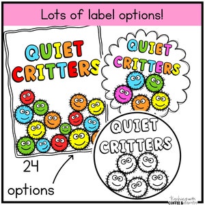 Quiet Critters Jar Labels & Rules – Classroom Management (digital ...