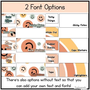 Boho Retro Teacher Toolbox Labels | Editable Boho Teacher Toolbox ...