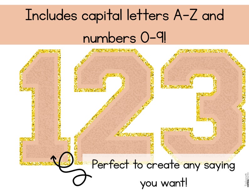 Varsity Letters | Boho Pink | Varsity Letter PNG Alphabet | Bulletin ...