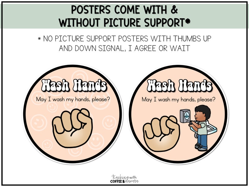 Hand Signal Posters | Boho Classroom Decor | Classroom Printable ...