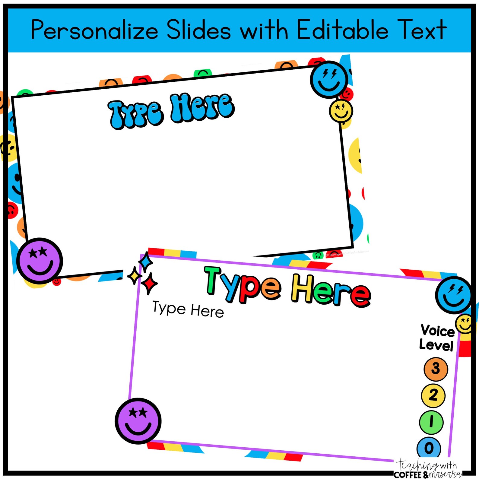 Retro Daily Slides Templates | Retro Theme | Happy Face Classroom Decor ...