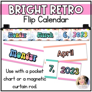 Flip Chart Calendar Set | Daily Flip Calendar Cards | Homeschool Decor ...